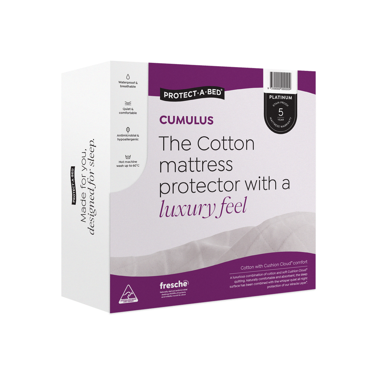 Cumulus™ Cotton Jacquard Fitted Waterproof Mattress Protector